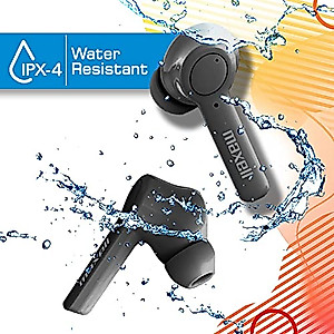 Maxell Sync Up B13 True Wireless in-Ear Earbud, Bluetooth 5.0, 12HRS of Playtime, Heavy Bass, Comfort Fit, Black, (199899)