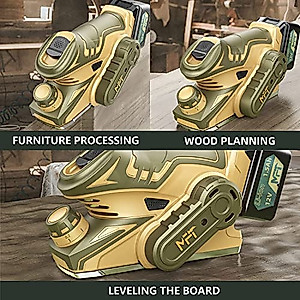 XtremepowerUS 12V Cordless Portable Planer 13,000 R/Min Electric Hand-Planer for Woodworking Planer Wood Planer Charger & Battery W/Storage Bag