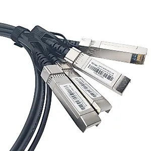 Wiitek 1M QSFP+ to 4 SFP+ DAC Breakout Cable, QSFP-4SFP10G-CU1M, 40G QSFP+ Direct Attach Copper Cable, 30AWG Black, for Cisco, Ubiquiti, Mellanox, Supermicro, Compatible for Mikrotik
