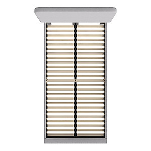 Flash Furniture Addison Platform Bed - Light Grey Fabric Upholstery - Twin - Headboard with Rounded Edges - Wood Slat Support - No Box Spring or Foundation Needed