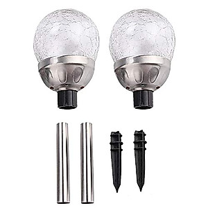 Ball Stake Light, Abs Material Yard Solar Lamp, Waterproof Sturdy And Durable Low Power Consumption Easy To Install Pathway For Home Garden Lawn