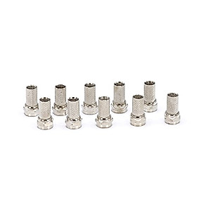 THE CIMPLE CO Coaxial Cable Screw on Connector (Twist on Connector/Fitting) for RG59 Coaxial Cable. Easy Installation, No Tools Required. Pack of 4