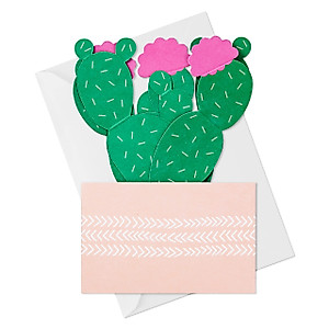 Hallmark Paper Wonder Pop Up Card (Potted Cactus) for Mother's Day, Birthday, Thinking of You, Congrats, Get Well, Appreciation, Any Occasion