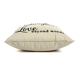 Ogiselestyle Live Every Moment Laugh Every Day Love Beyond Words Motivational Sign Cotton Linen Home Decorative Throw Pillow Case Cushion Cover with Words for Book Lover Sofa Couch 18" x 18"