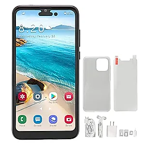 iP14 Pro Max Unlocked Smartphone for Android 11, 6.1" Unlocked Cell Phone, FHD Face ID 4GB 64GB 128GB Expansion, Dual SIM, 4000mAh, 8MP 16MP Dual Camera, T Mobile,for Verizon Supported(Black)