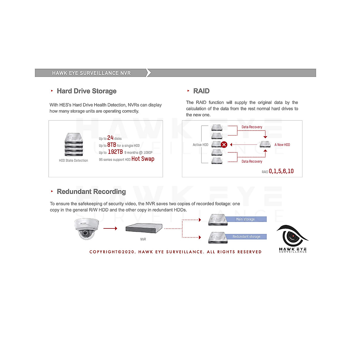 8CH NVR for Hikvision DS-7608NXI-K2/8P, Built in PoE Port Up to 12MP Resolution Recording 3 Year Warranty