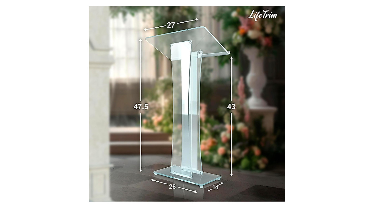 Clear Acrylic Podium Stand for Churches & Events