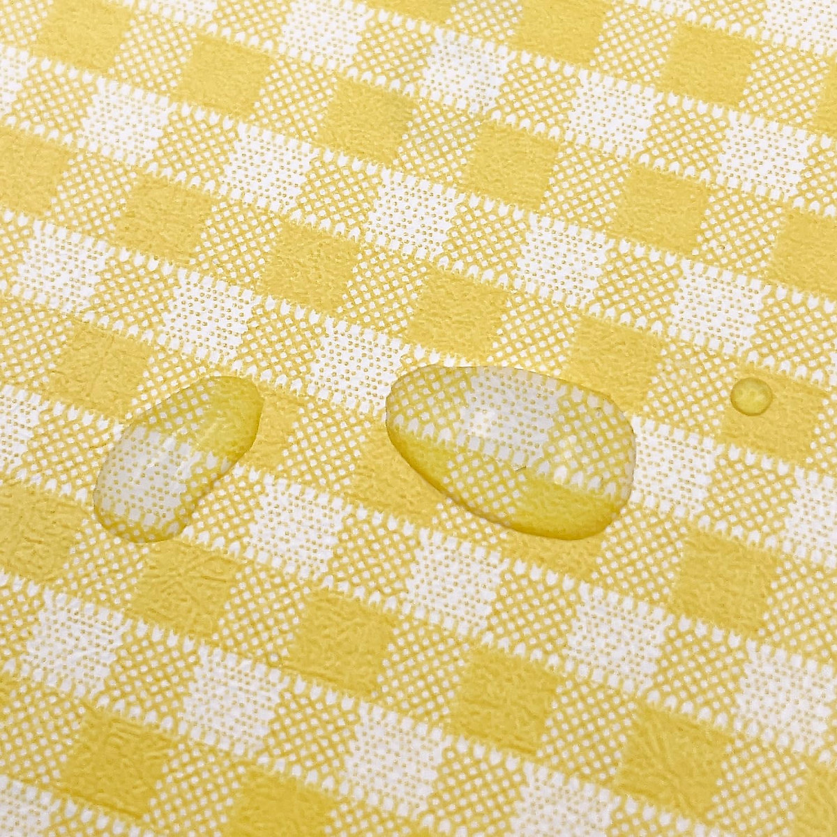 Yifely Yellow & White Checkered Plaid Furniture Paper Self-Adhesive Shelf Liner Base Cabinet Decor 17.7 Inch by 9.8 Feet