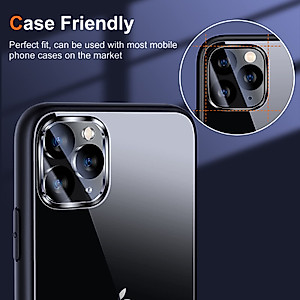 UniqueMe Camera Lens Protector compatible with iPhone 11 Pro/iPhone 11 Pro Max Tempered Glass,[Not for iPhone 11] Easy Install 9H Hardness HD Clear [ 2 Pack]
