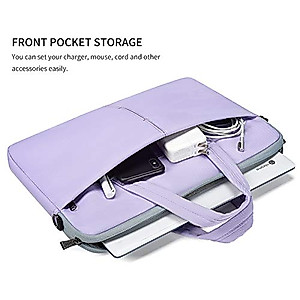 15.6 Inch Laptop Sleeve Shoulder Bag Computer Carrying Case for HP Envy x360/Pavilion 15.6/Victus Gaming Laptop, Dell Inspiron, Lenovo IdeaPad/Legion 5, Asus VivoBook for Women, Purple