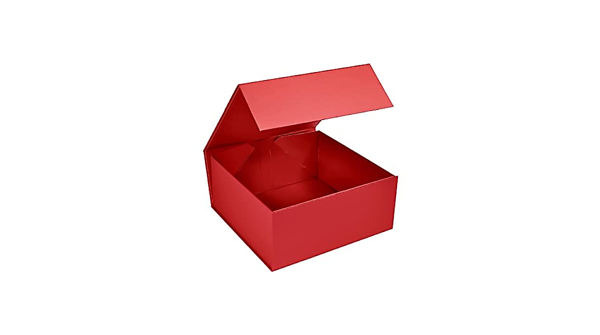 Cecobox Red Collapsible Gift Box with Magnetic Lid