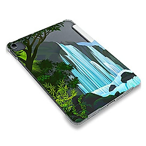 Forest Landscape Waterfall case Compatible with iPad Mini Air Pro 7.9 8.3 9.7 10.2 10.9 11 12.9 inch Pattern Cover New 2022 2021 Trifold Stand 3 4 5 6 7 8 9 Generation 518 (12.9 Pro 3/4/5 gen)