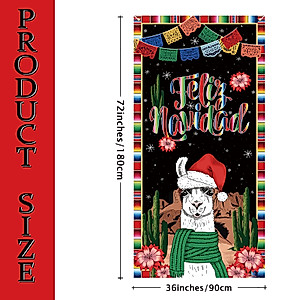 Feliz Navidad Door Cover Feliz Navidad Photo Backdrop Camino De Mesa Navideño Mexican Christmas Xmas Holiday Winter Decorations and Supplies for Home Party