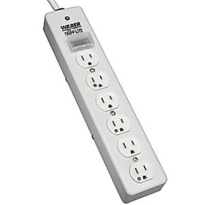 TRIPP LITE SPS606HGRA Surge Protector Strip Medical RT Angle Plug 6 Outlet 6-Feet Cord Light Gray