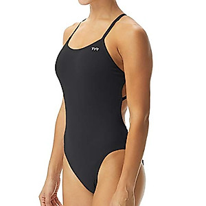 TYR Women's Durafast One Tetrafit Swimsuit, Black, 30