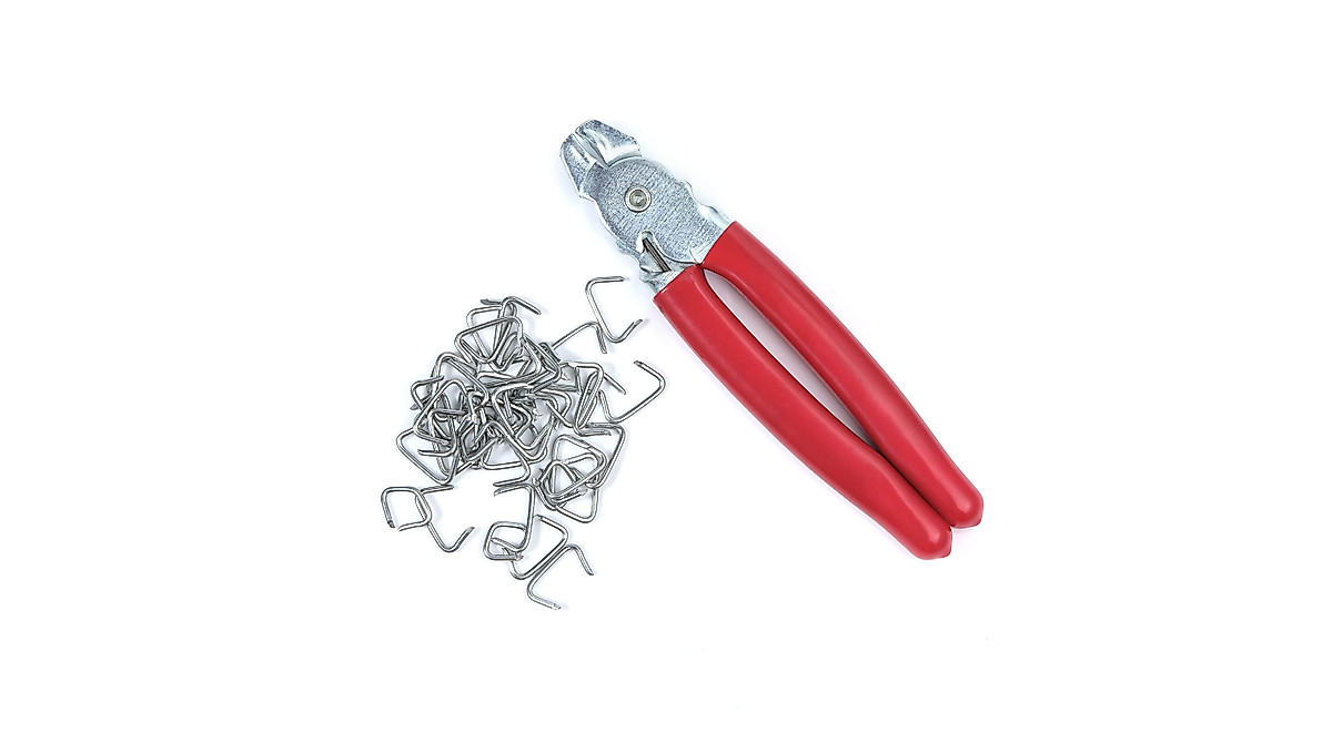 Straight Hog Ring Pliers Set & 200pcs Galvanized Hog Rings – Upholstery ...