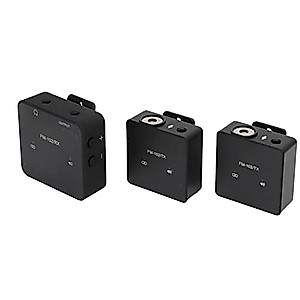 Wireless Lavalier Microphone, for DSLR Cameras Camcorders Mobile Phone Computer Sound Card, Noise Reduction Omnidirectional Clip On Mic System, for Recording