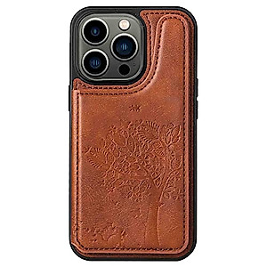 Fansipro Bumper Case Cover for Samsung Galaxy S9 Plus, Premium PU Leather Slim Fit Cover for Galaxy S9 Plus, 1 Card Slot, 1 Photo Frame Slot, Light Weight, Brown