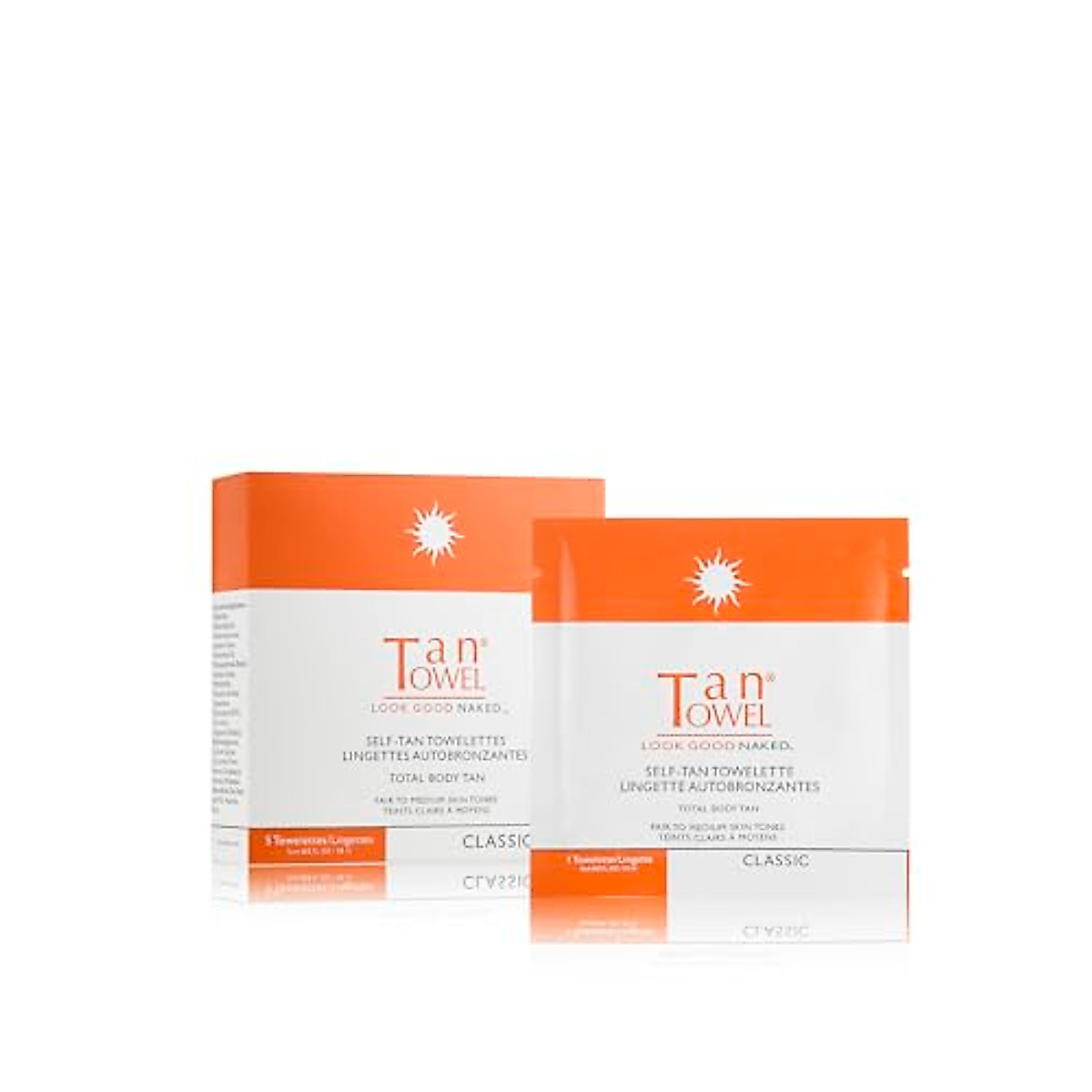 Tan Towel Tan Towel Full Body Classic 5 Pack, 0.5 FL OZ Each