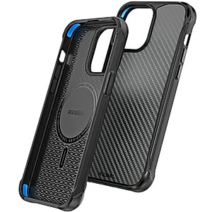 REBEL Phone iPhone 14 Pro Max Case Series GEN-4 Aramid Fiber, Strong MagSafe Compatible, Protective Shockproof Corners, Metal Buttons, Upgraded Slim Case for iPhone 14 Pro Max 6.7 2022 (Black)