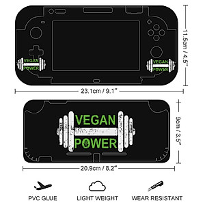 Vegan Power Skin Protective Film Sticker Game Protector Full Wrap Compatible for Nintendo Switch for Switch Lite