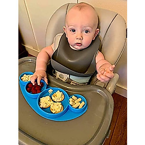 SiliLife Silicone Baby Plate Toddler Plate Baby Dish Toddler Dish 100% Dishwasher & Microwave Safe