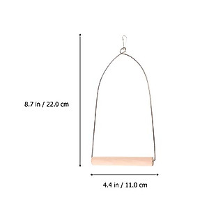 balacoo Desktop Toys Wooden Bird Stand Playstand Playgound Play Gym for Concures Parakeets Lovebirds Cockatiels (Size M) Small Bird Toys