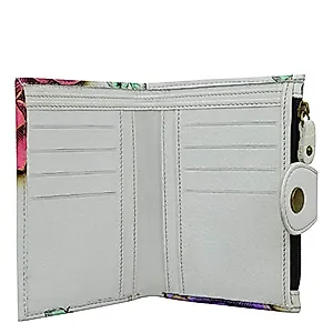 Anna by Anuschka Women's Hand Painted Genuine Leather Ladies Wallet - Floral Paradise