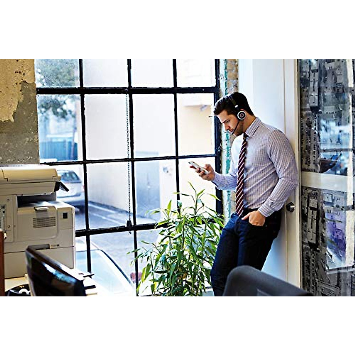 Jabra Evolve 65 MS Wireless Headset, Stereo – Includes Link 370 USB Adapter – Bluetooth Headset with Industry-Leading Wireless Performance, Advanced Noise-Cancelling Microphone, All Day Battery