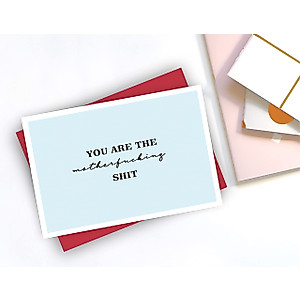 Alzombi Funny Thank You Card, You Are The Motherfucking Shit Thanks Card, Greeting Card for Friends