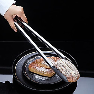 16 Inch Barbecue Tongs, Stainless Steel BBQ Tongs, Premium Grill Tongs for Cooking, Metal Tongs for Massive Meat, Locking Kitchen Tongs, Stylish Sturdy Cooking Tongs