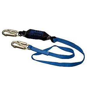 Miller HP 913TWLS Green Shock-Absorbing Lanyard - 3 ft Length - 612230-10854 [PRICE is per EACH]