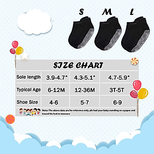 IMIVIO Toddler Boy Girl Socks Anti Slip Baby Socks with Grips for Kids 3T-4T 4T-5T