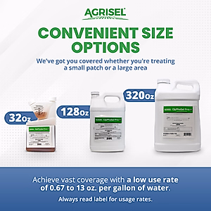 Agrisel GlyPhoSel Pro Weed Killer, Tackles Hard-to-Kill Weeds, Low-Odor, Easy Mixing, Pet Safe, Includes 3-Pack of Agrisel Protective Gloves, 32 Ounces