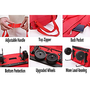 Cowinbest Upgrade Shopping Bag with Wheels Portable Trolley Bags Grocery Cart Hand Pulling Utility with Hand Straps Folding Shopping Cart(B0BB1BK2BY)