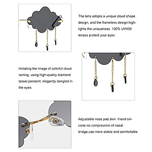 BOJOD Drip Cloud Sunglasses For Women Trendy Disco Glasses bachelorette Party 90s Sunglasses Funny Cloud pack BLUE+