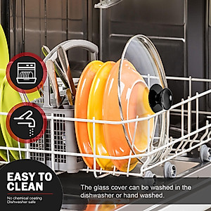 Oval Glass Lid 7 Quart Fits for Hamilton Beach Slow Cooker Lid & Rival Crock Pot Slow Cooker 33176,33172,33473,3317,SCV700SS,SCV702,SCCPVP700-S Replacement Oval 7 Quart Lids