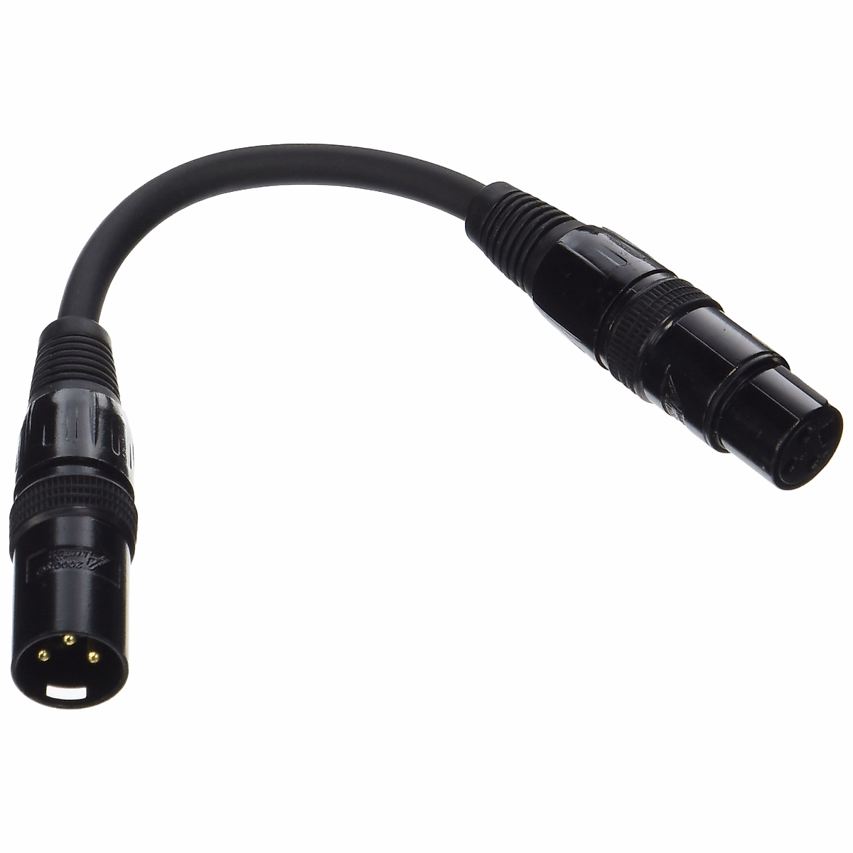 Audio2000s XLR Male to Female Microphone Patch Cable (0.5 Feet)