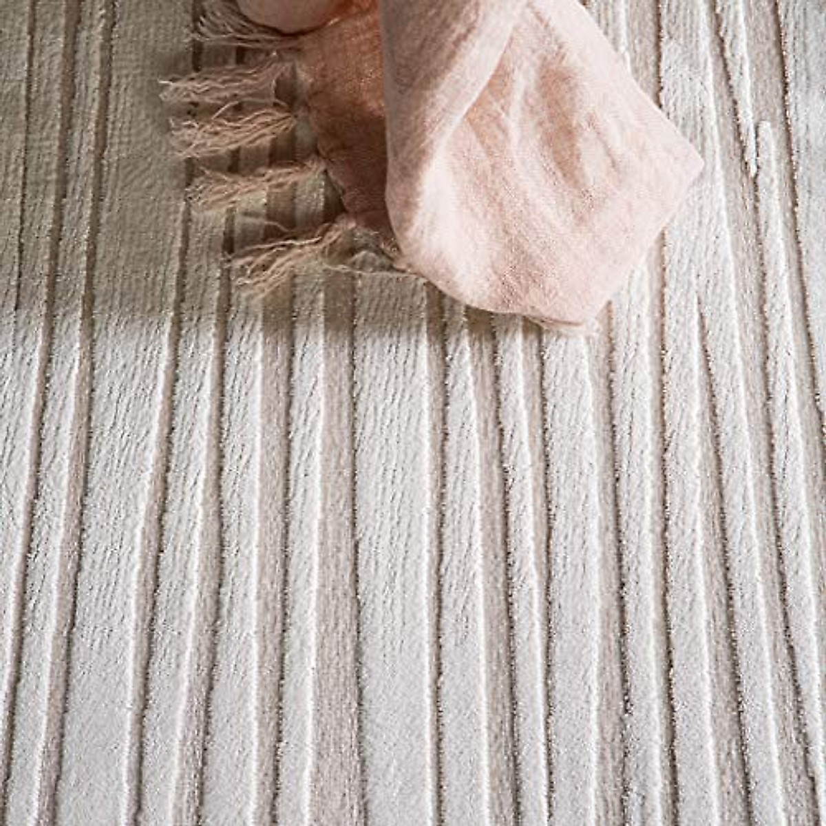 Jaipur Living Soft 8x8 Square Area Rug, Abstract, White/Ivory