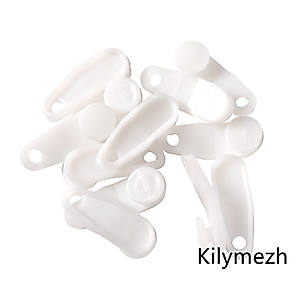 White Traverse Rod Slides Curtain Track Glider Hooks for Curtains(50 Pack)…