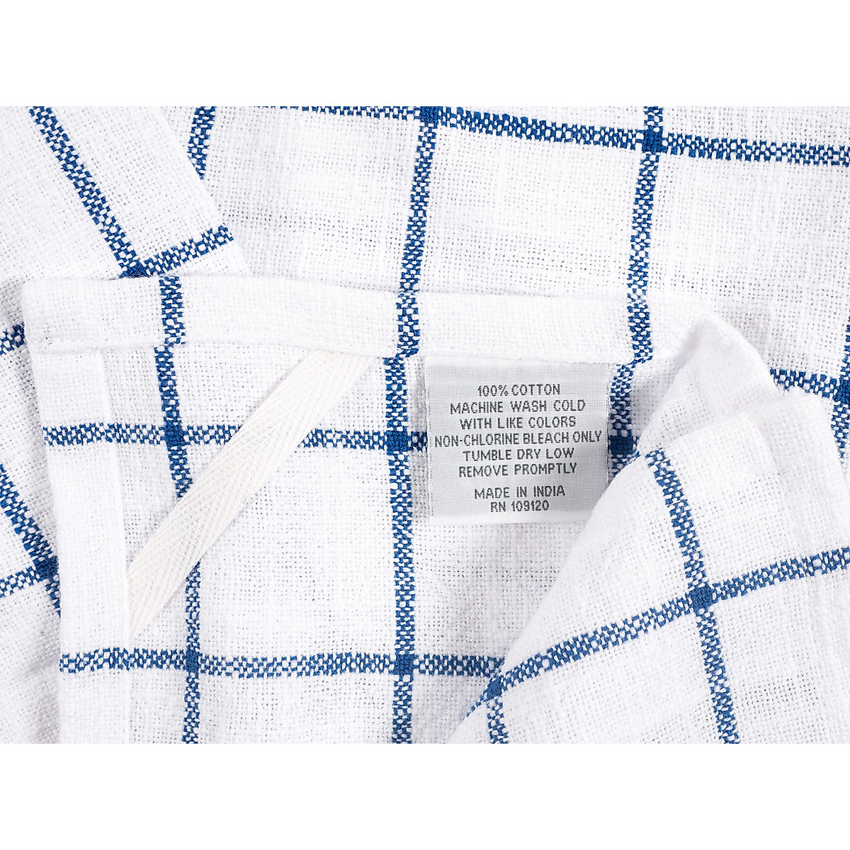 KAF Home Blue Willow Set of 3 Ultra Soft Absorbent Relaxed Casual Slubbed Kitchen Dish Towels, 100-Percent Cotton, 18 x 28-Inch, Pre-Washed, Slubbed Cotton