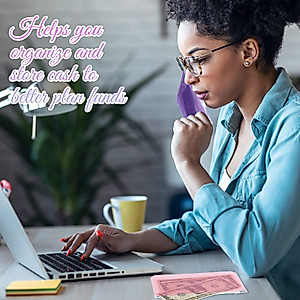 Sherr 84 Pcs A6 Binder Pockets Multicolor 6 Holes Budget Cash Envelopes with Zipper Waterproof A6 Planner Inserts Budget Binder Envelopes PVC Document Pouch Filing Bags for 6 Ring Binder Notebook