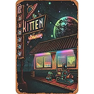 Yzixulet Good Music Rainbow Kitten Surprise Band Poster Retro Metal Tin Vintage Sign 12 X 8 Inch Home Bar Man Cave Wall Decor
