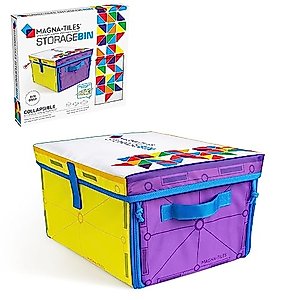 MAGNA-TILES Storage Bin & Interactive Play-Mat, The ORIGINAL Magnetic Building Brand
