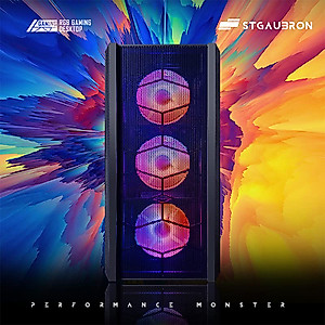 STGAubron Gaming Desktop PC,Intel Core i5-10400F up to 4.3G,GeForce RTX 2060 Super 8G GDDR6,16G DDR4,1T SSD,WiFi,BT 5.0,RGB Fan x6,RGB Keybaord&Mouse&MS Pad,RGB BT Sound Bar,RGB BT Gaming Mic,W11H64