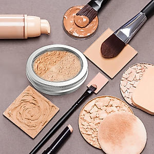 20 Pcs 4 Ounce aluminum Tins Jars Containers Round Clear Top Screw Lids Containers for Cosmetic, Salves, Balms, Lip Balm, Spices or Others, Silver