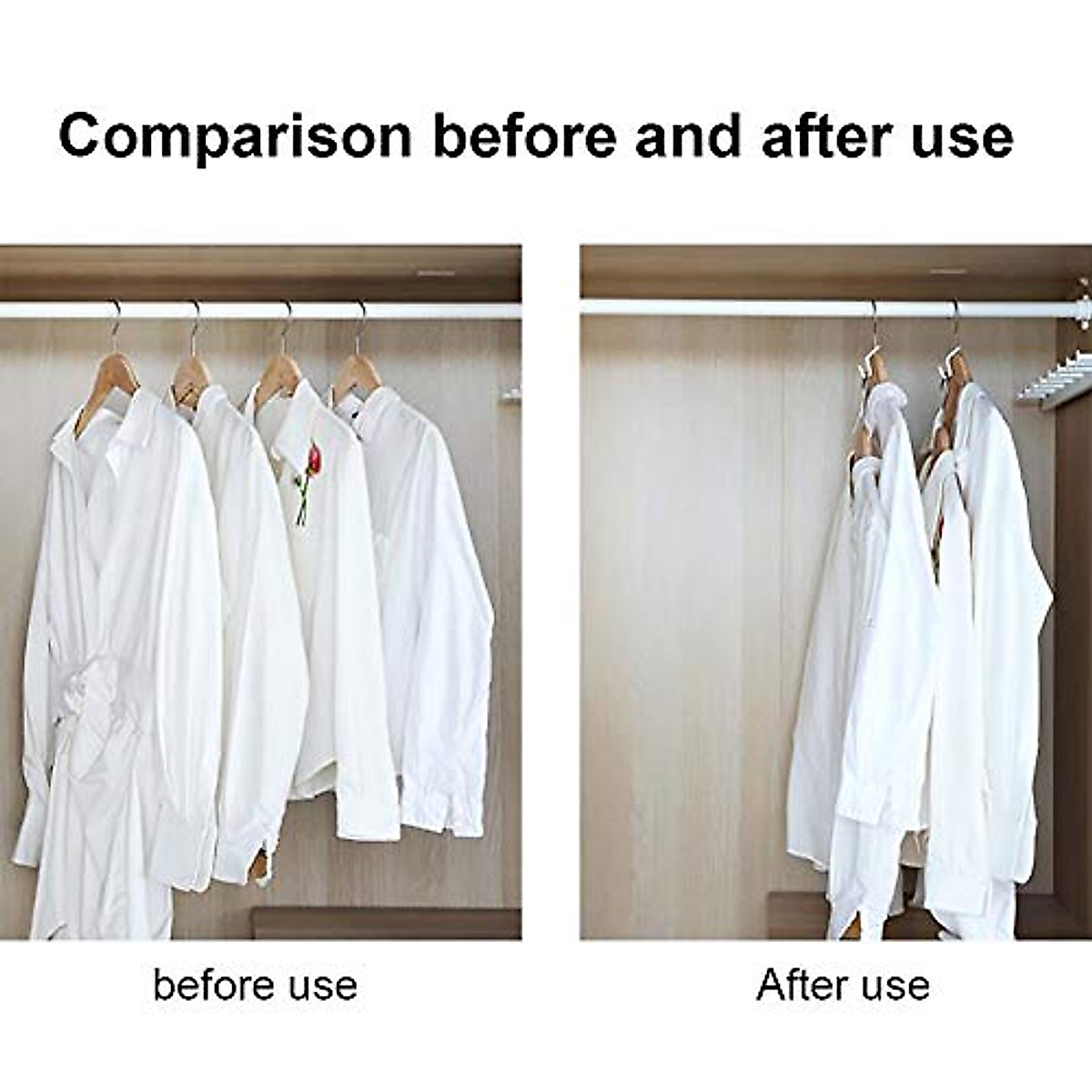 Clothes Hanger Connector Hooks, 12PCS Cascading Clothes Hangers for Heavy Duty Space Saving Cascading Connection Hooks for Clothes Closet White