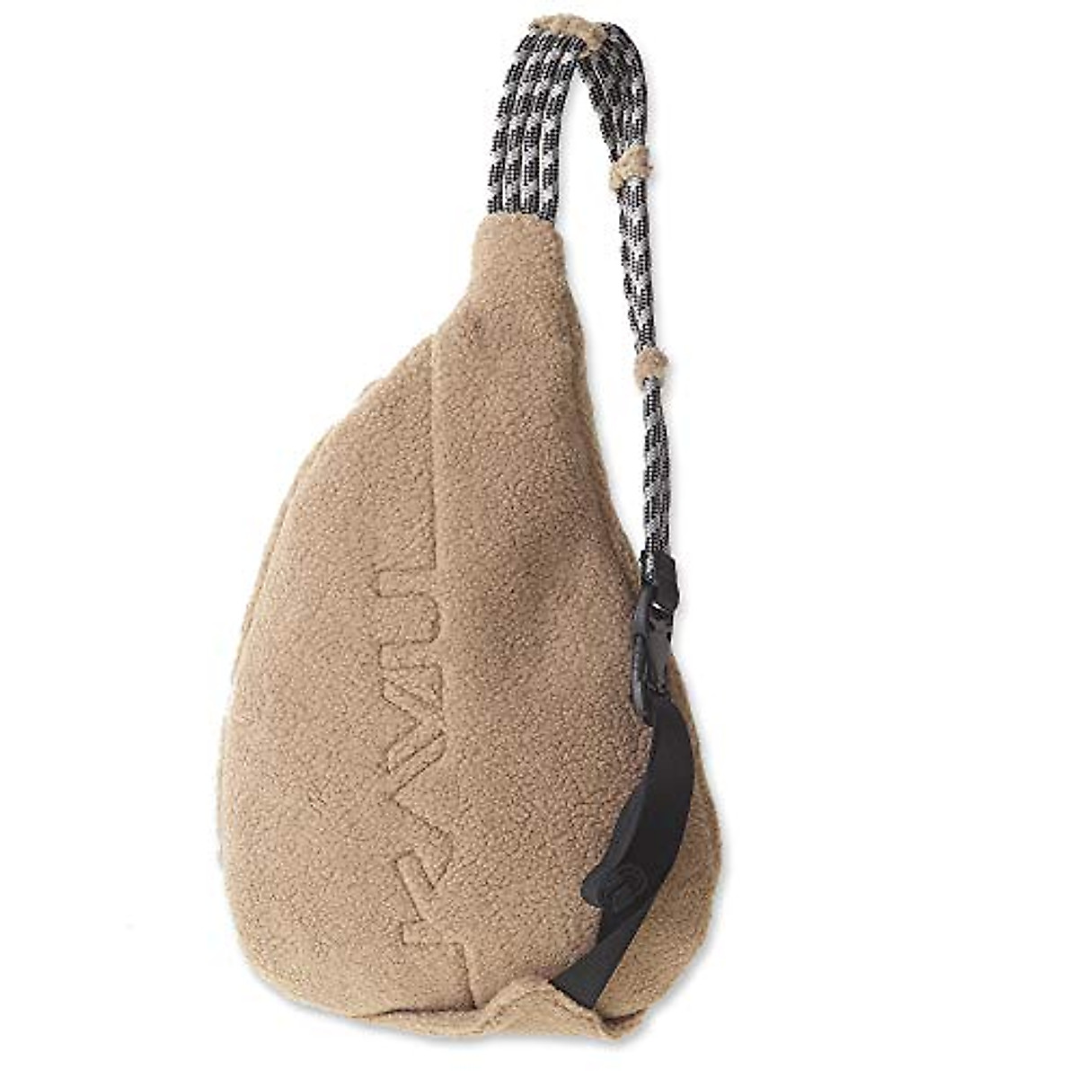 KAVU Rope Fleece Bag Sling Crossbody Sherpa Backpack Travel Purse - Driftwood