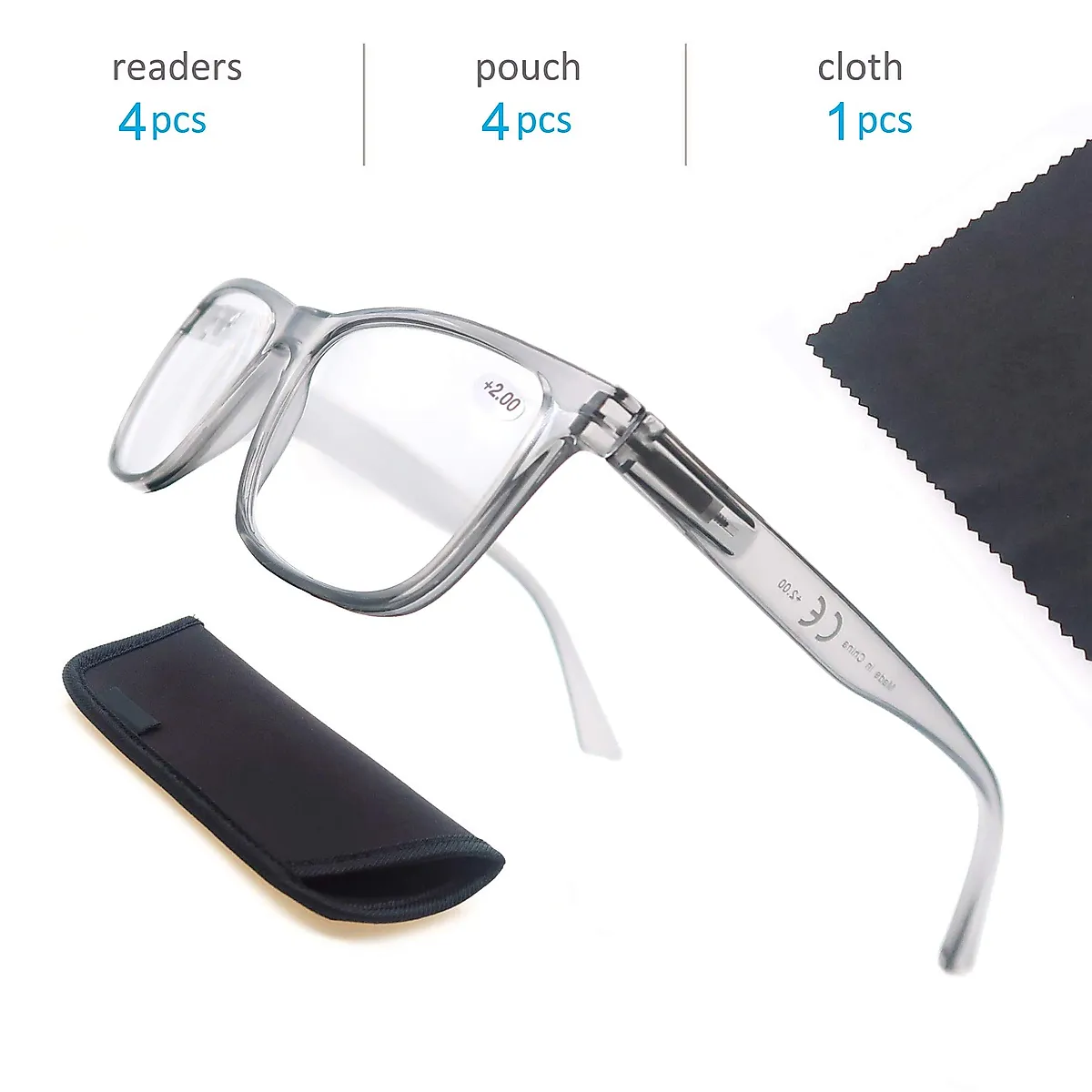 OLOMEE Reading Glasses Men Blue Light Blocking Large Oversized Wide Readers +1.25 Matte Square Cheaters W/Big Head/Large Face