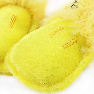 Lotus.Flower Dog Toys - Yellow Plush Squeaky Duck Toys Pet Supplies for Small, Medium and Large Dogs (Yellow)